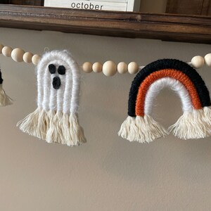 Halloween Macrame Rainbow Garland Ghost and Rainbows Fall - Etsy