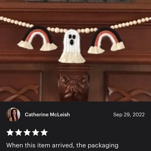 Halloween Macrame Rainbow Garland Ghost and Rainbows Fall - Etsy