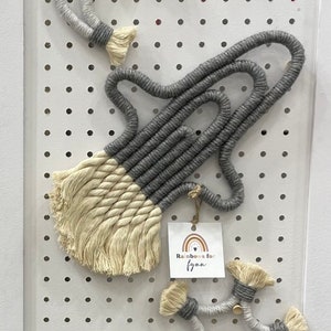 Gray Macrame Rocket Ship Wall Hanging: Space Nursery Decor - Etsy