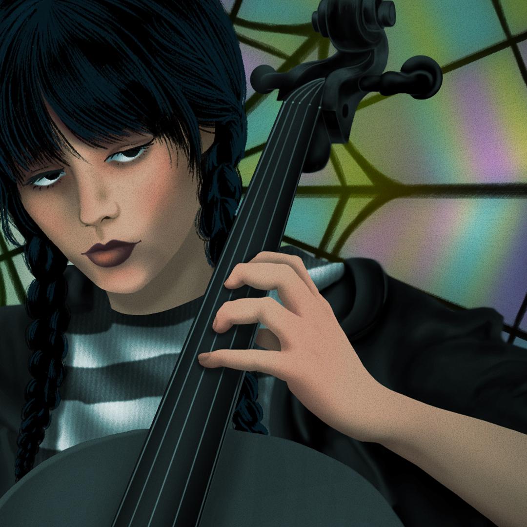 Wednesday Addams - 'cello Practice' - Wednesday Show - Etsy