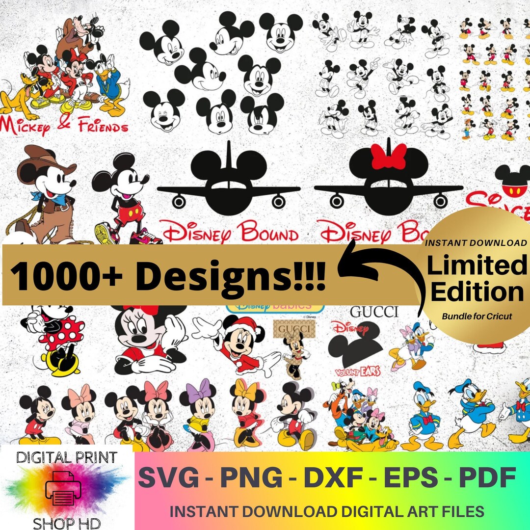 1000 Mickey SVG Minnie SVG Mickey Mouse Svg Minnie Mouse - Etsy Australia