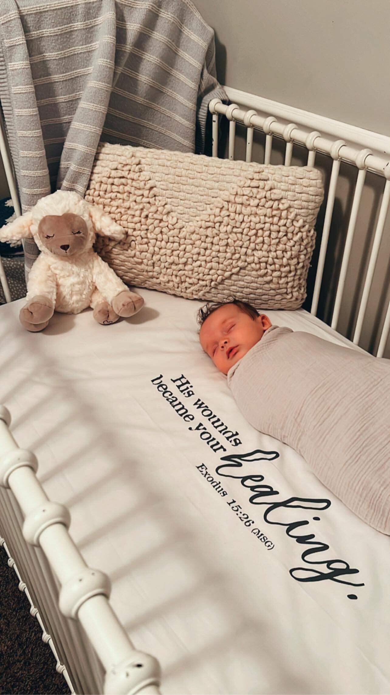 Faith at Rest Scripture Baby Crib Sheet - Etsy