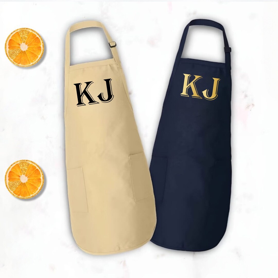 Custom Monogram Apron, Personalized Initial Apron for Women and Men,mom ...