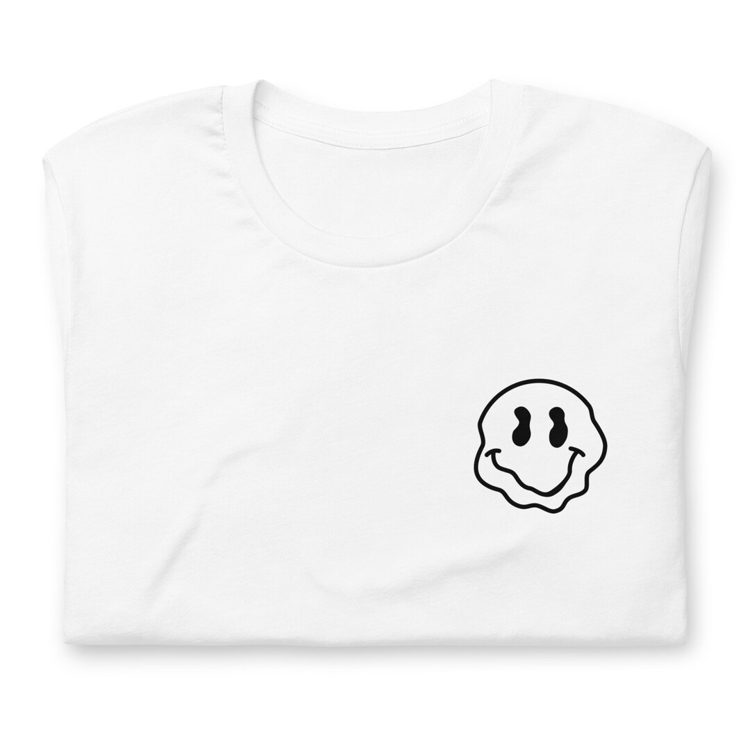 Take It Easy Smiley Face T-shirt, Trippy Graphic Tee - Etsy