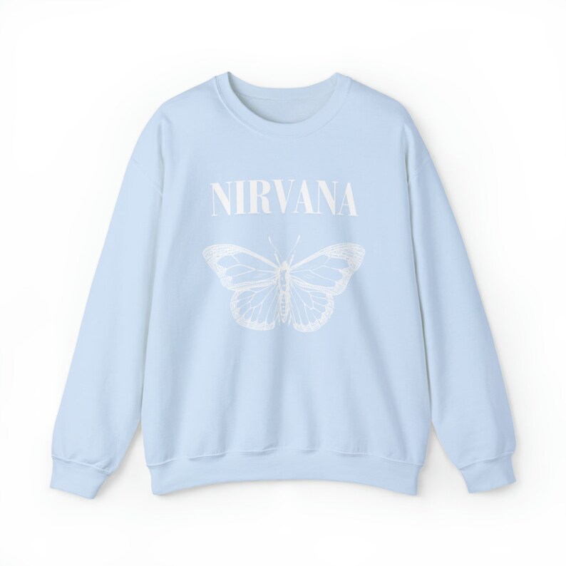 Nirvana Sweatshirt, Nirvana Crewnecks, Butterfly Shirt, Nirvana ...