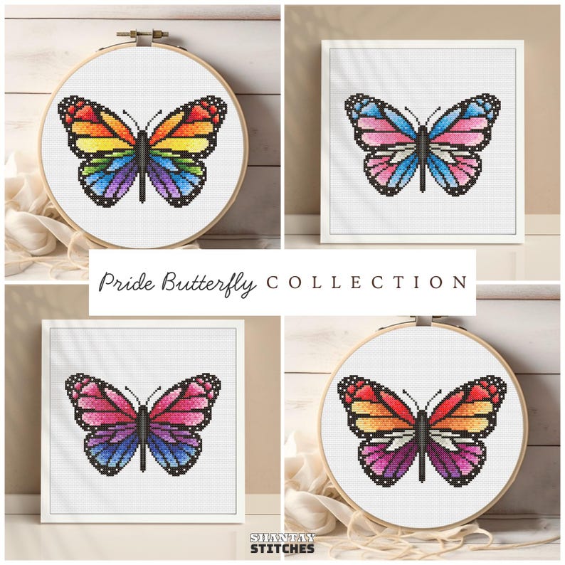 Rainbow Butterfly Cross Stitch Pattern: LGBTQ+ Pride (PDF Download) - Etsy