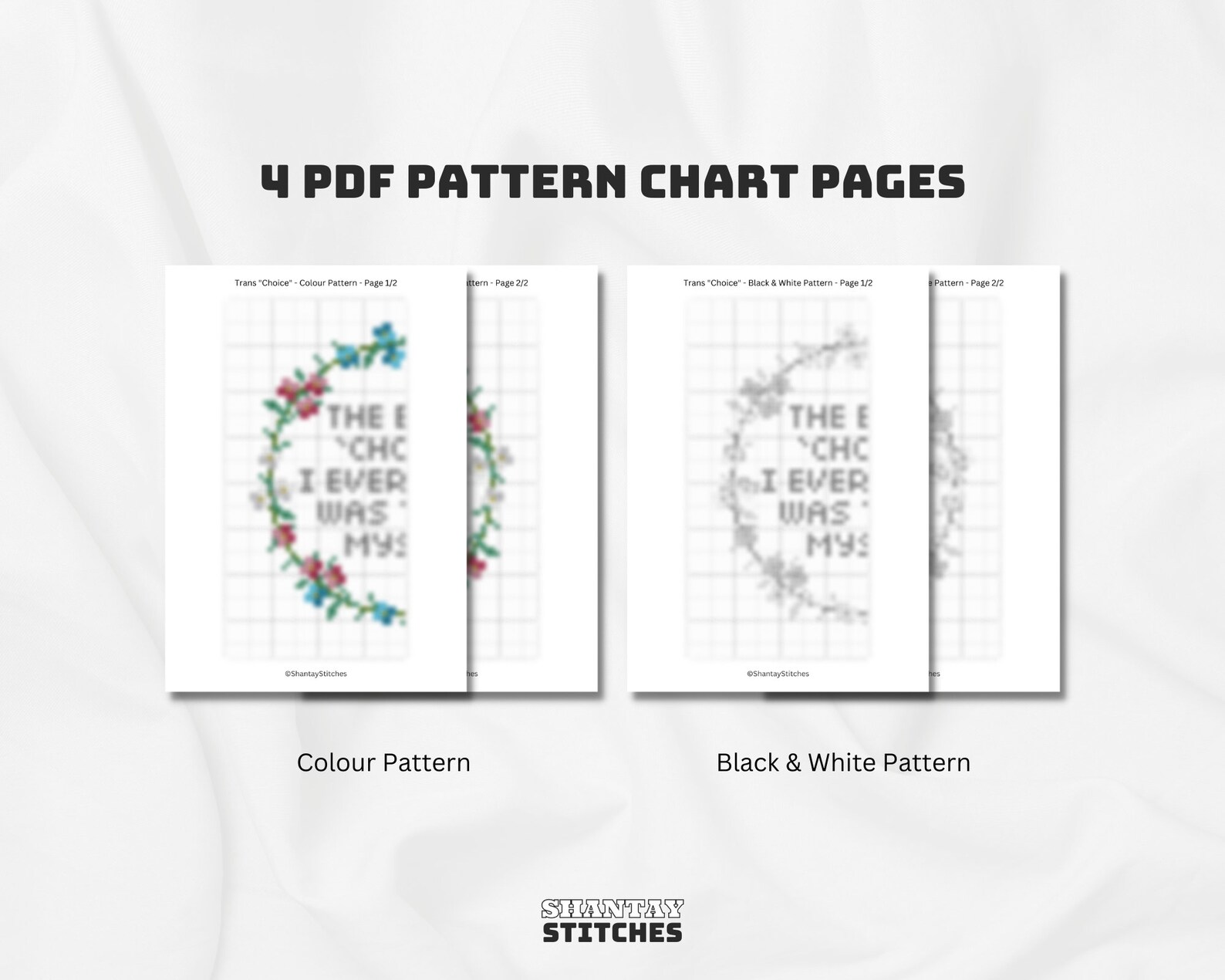 Inspirational Trans Pride Quote Floral Cross Stitch Pattern PDF - Etsy