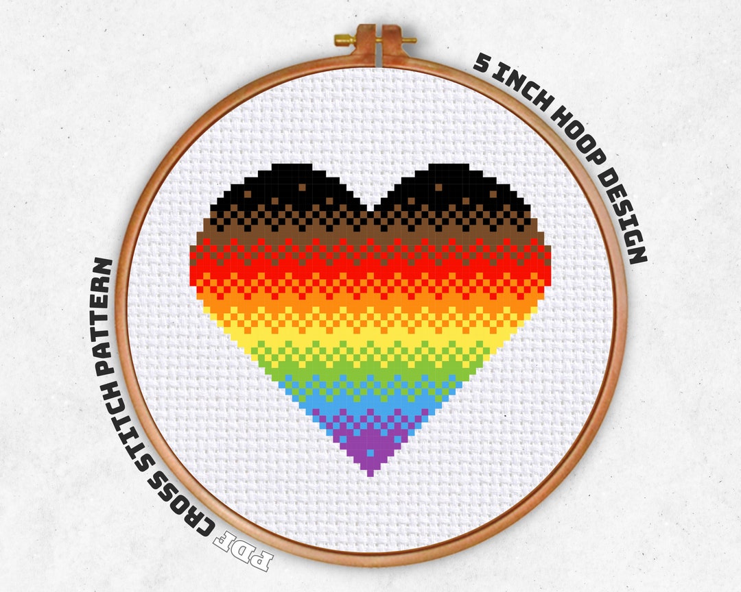 Gay Pride Cross Stitch Pattern LGBTQ Pride Rainbow Cross - Etsy
