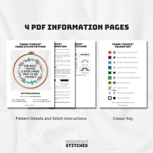 Inspirational Trans Pride Quote Floral Cross Stitch Pattern PDF - Etsy