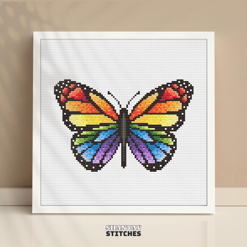 Rainbow Butterfly Cross Stitch Pattern: LGBTQ+ Pride (PDF Download) - Etsy