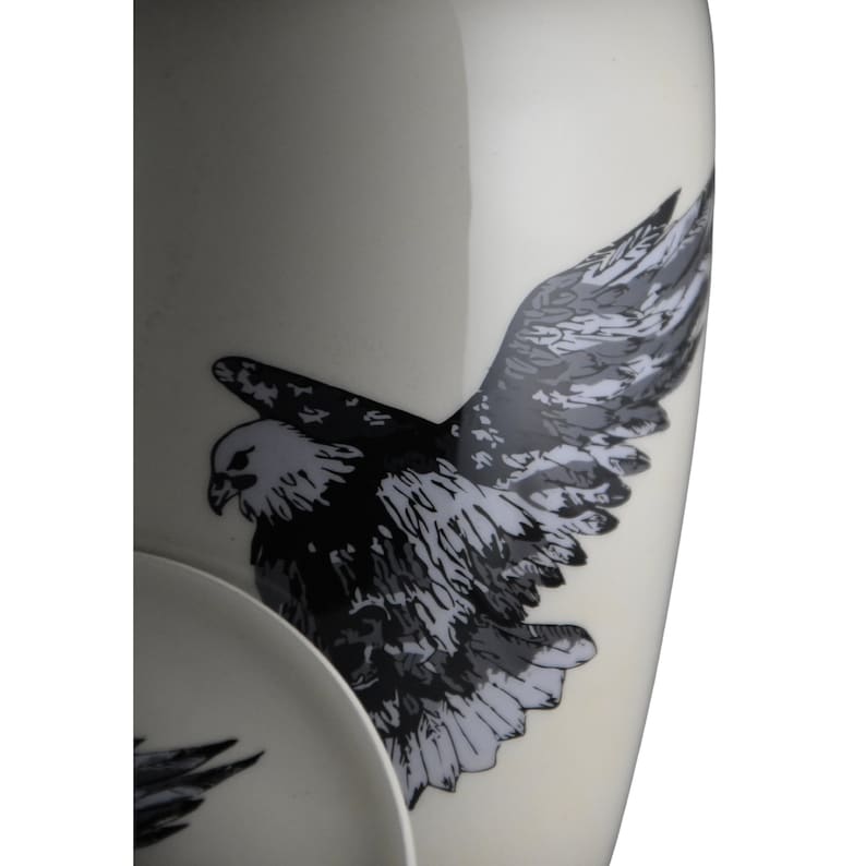Flying Eagle Eagle in Flight White Urn for Ashes Adult Male Urns for ...