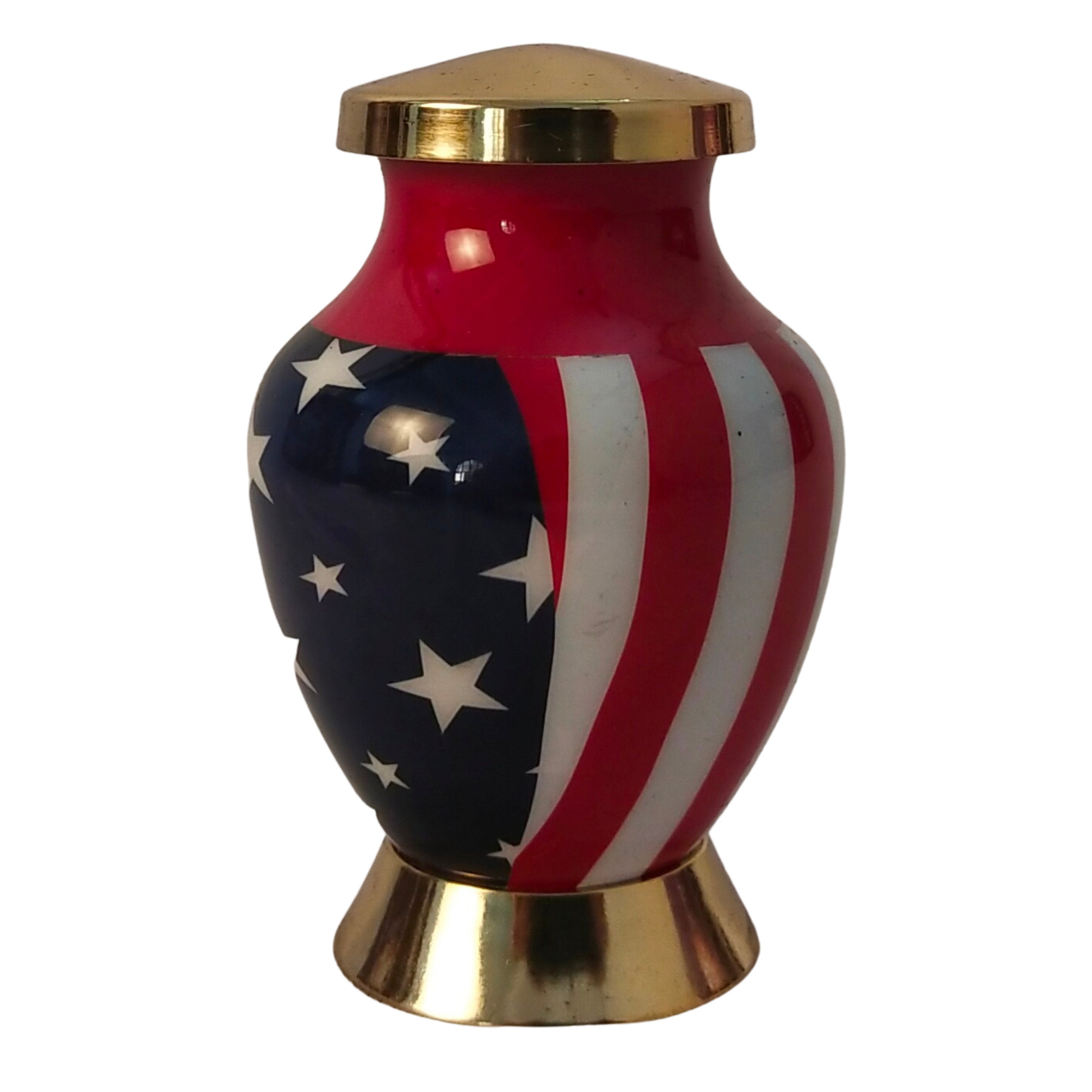American Flag Mini Keepsake Cremation Urn for Patriots, Firefighters ...