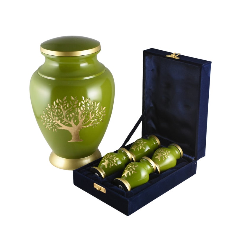 Gold Tree of Life Urn for Ashes: Hand-etched Aluminum Adult Urn - Etsy
