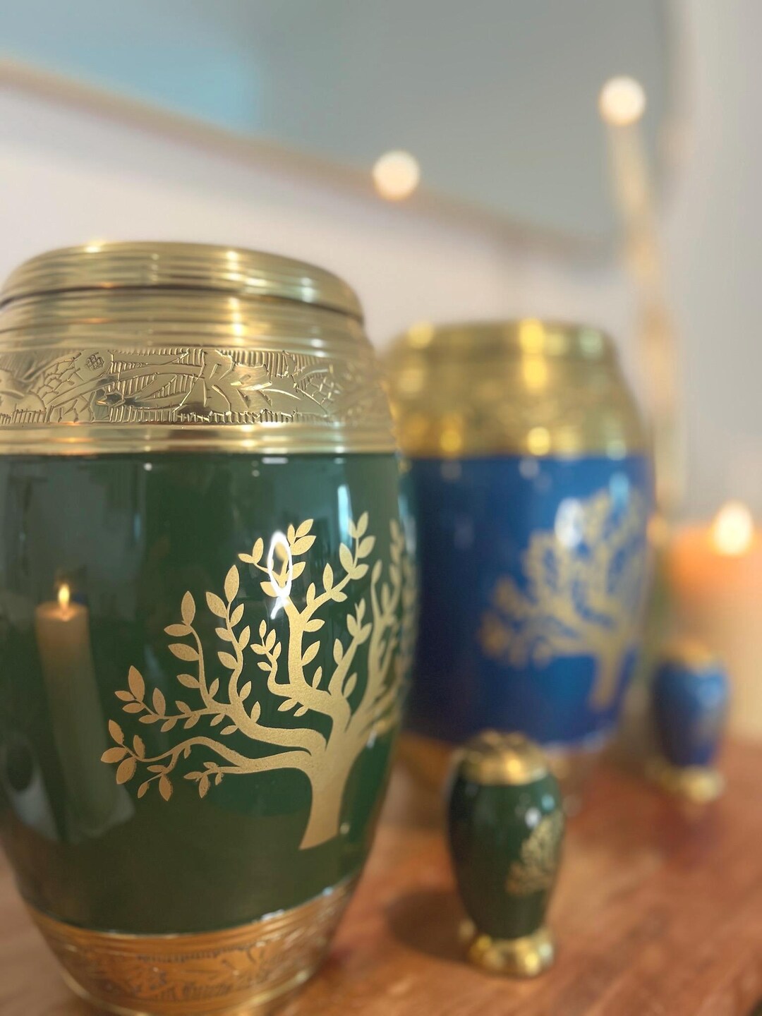 Tree of Life Cremation Urn Solid Brass Memorial Adult Size Urn - Etsy
