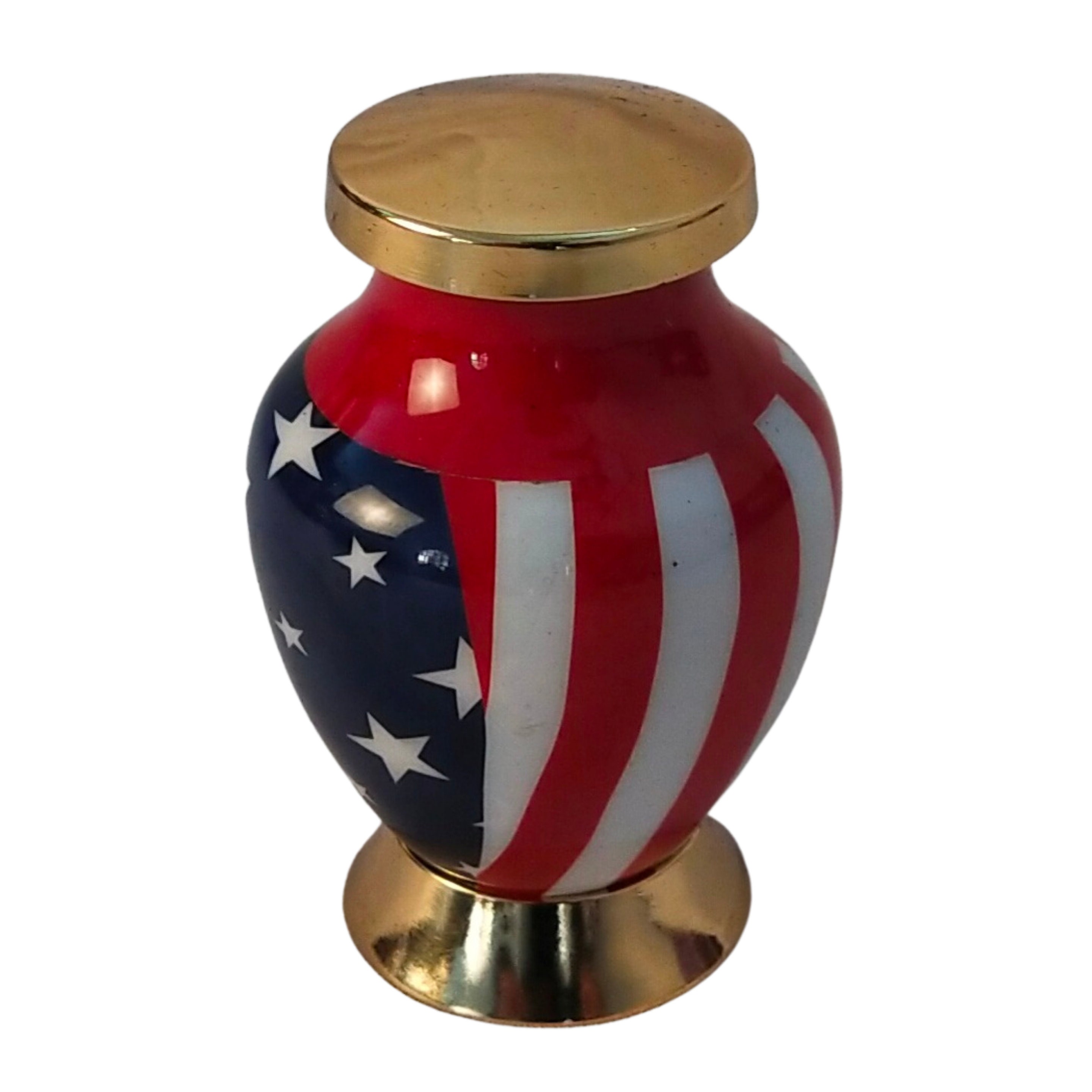 American Flag Mini Keepsake Cremation Urn for Patriots, Firefighters ...