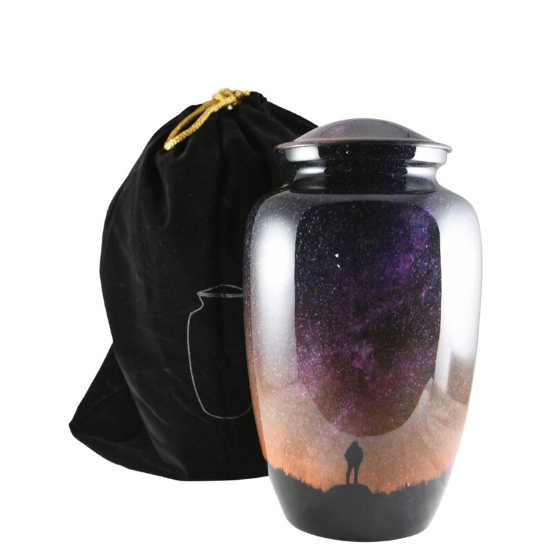 Milky Way Galaxy Cremation Urn for Adult Ashes: Aluminum Alloy, 200 ...