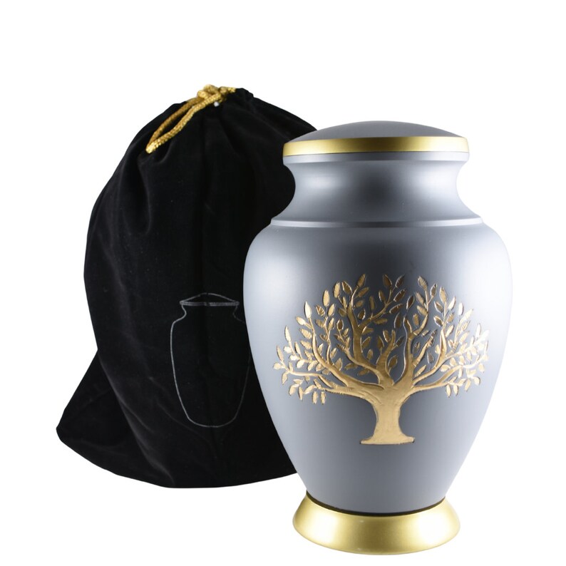 Gold Tree of Life Urn for Ashes: Hand-etched Aluminum Adult Urn - Etsy
