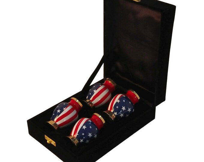 American Flag Mini Keepsake Cremation Urn for Patriots, Firefighters ...