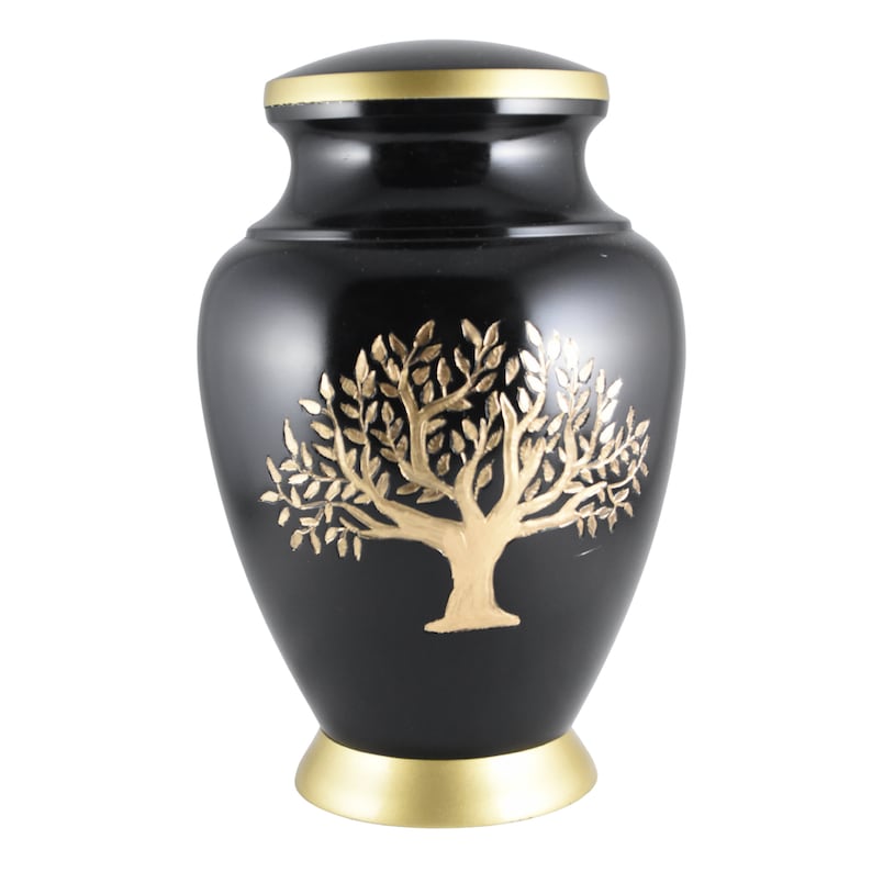 Gold Tree of Life Urn for Ashes: Hand-etched Aluminum Adult Urn - Etsy