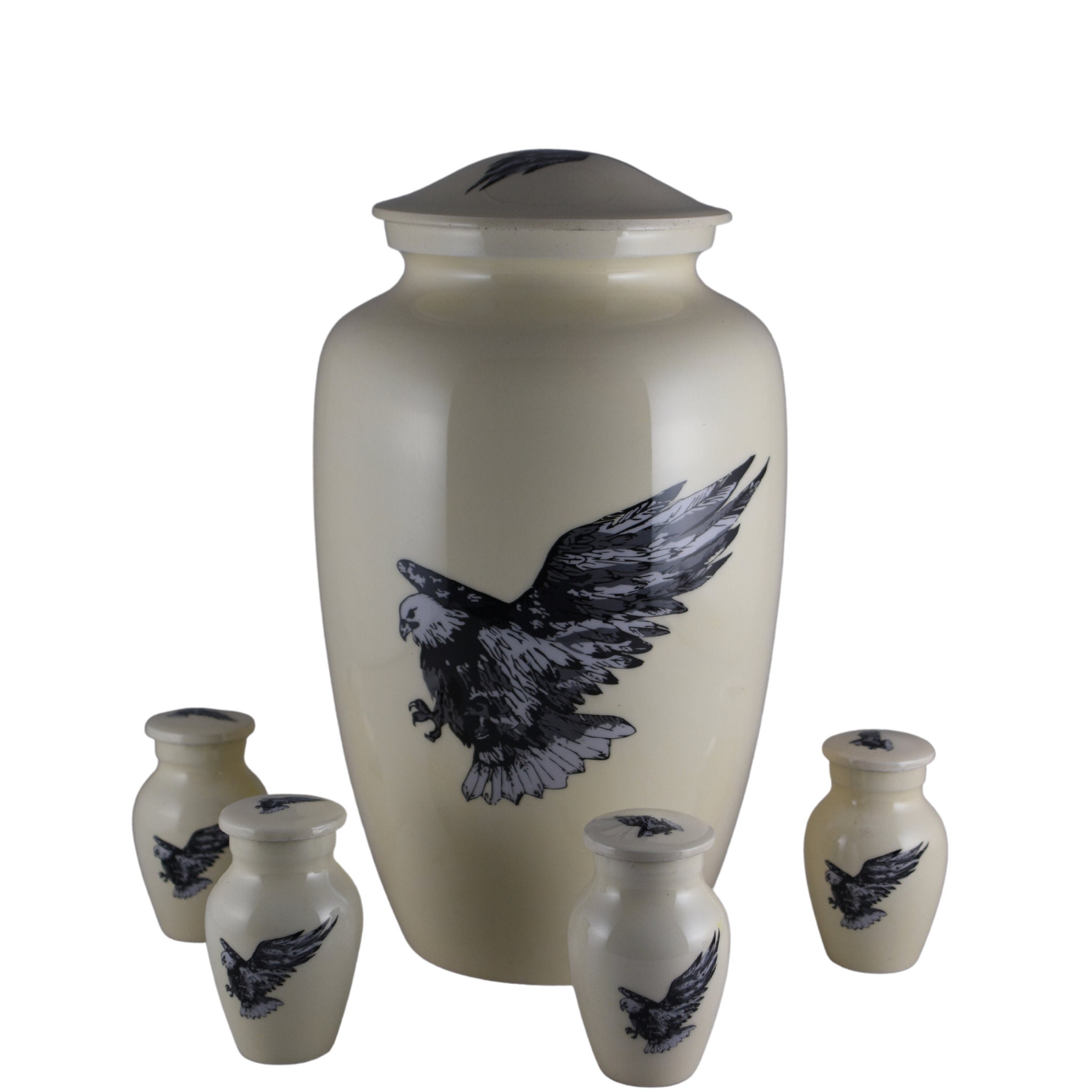 Flying Eagle Eagle in Flight White Urn for Ashes Adult Male Urns for ...