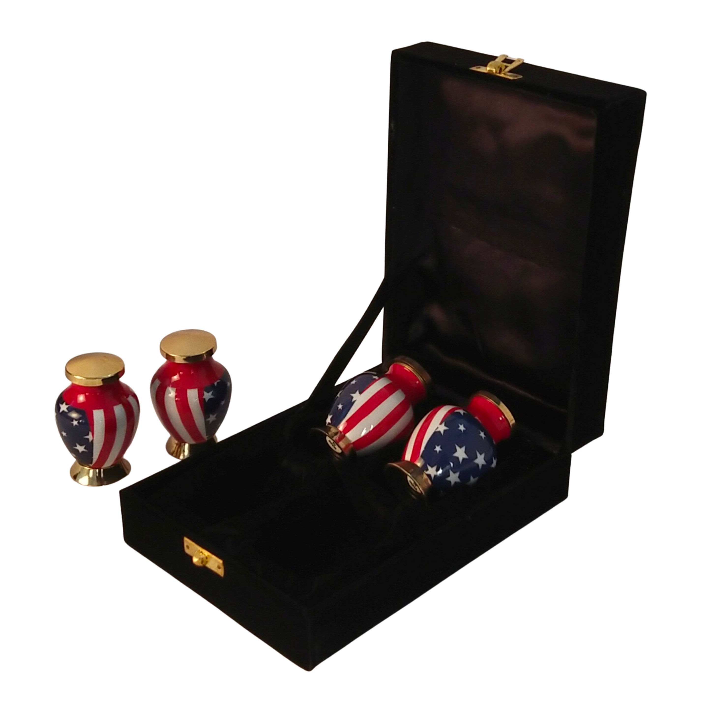 American Flag Mini Keepsake Cremation Urn for Patriots, Firefighters ...