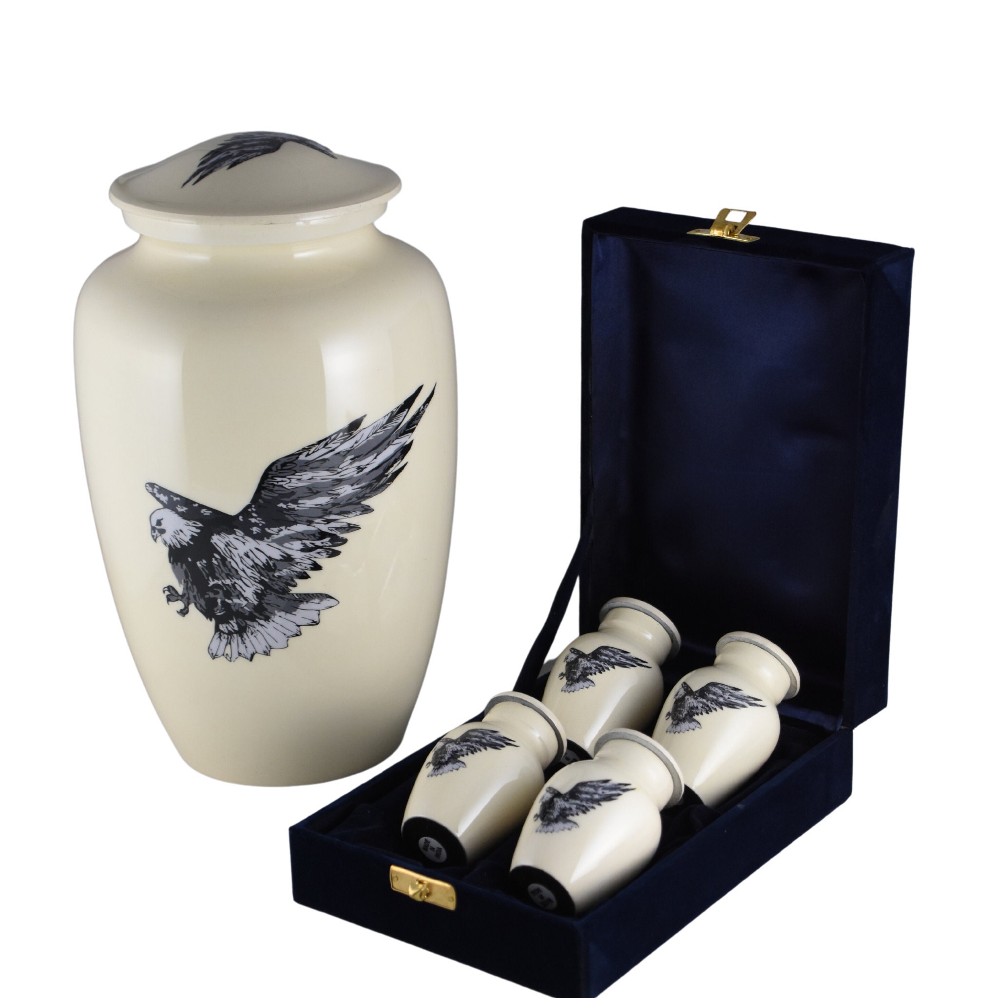 Flying Eagle Eagle in Flight White Urn for Ashes Adult Male Urns for ...