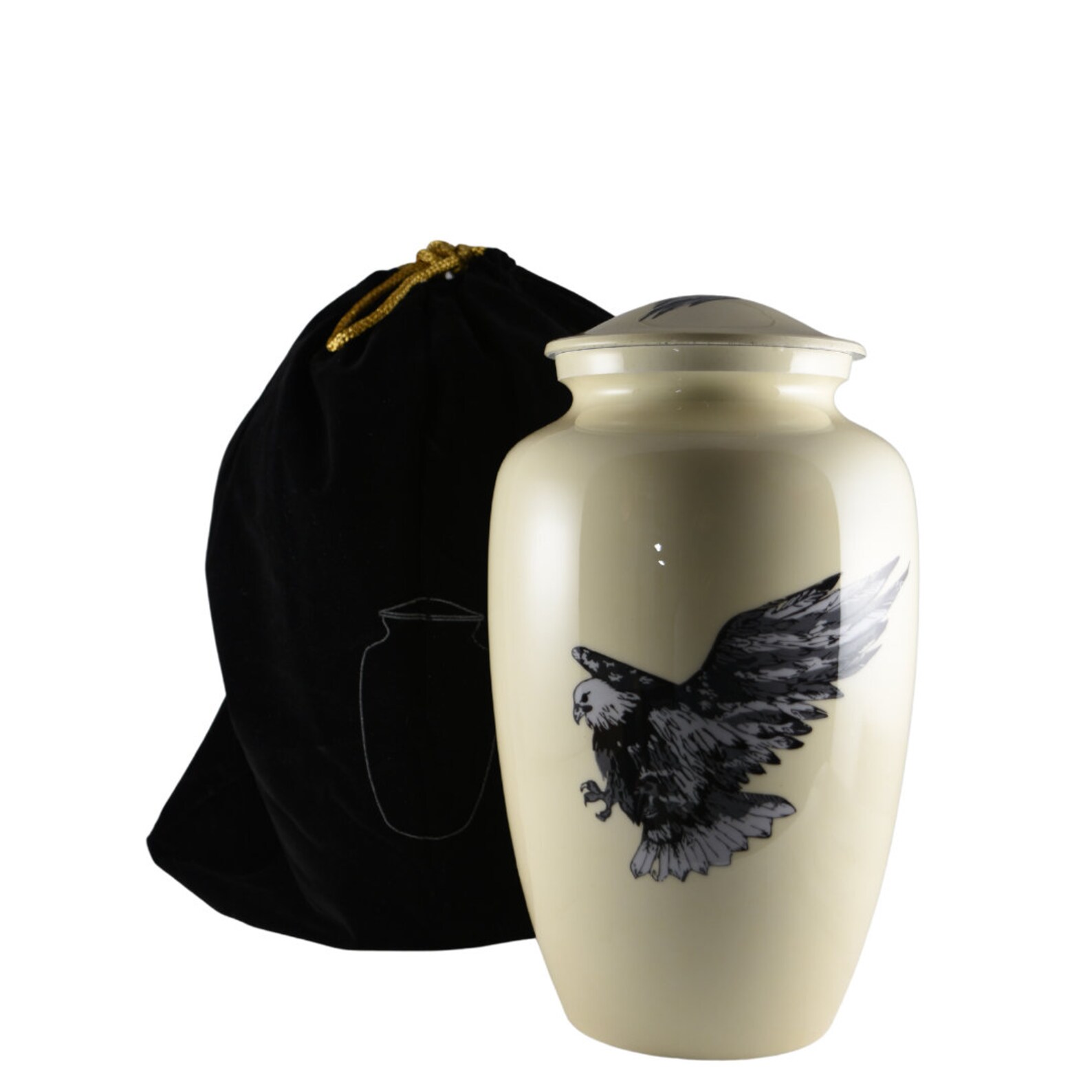 Flying Eagle Eagle in Flight White Urn for Ashes Adult Male Urns for ...