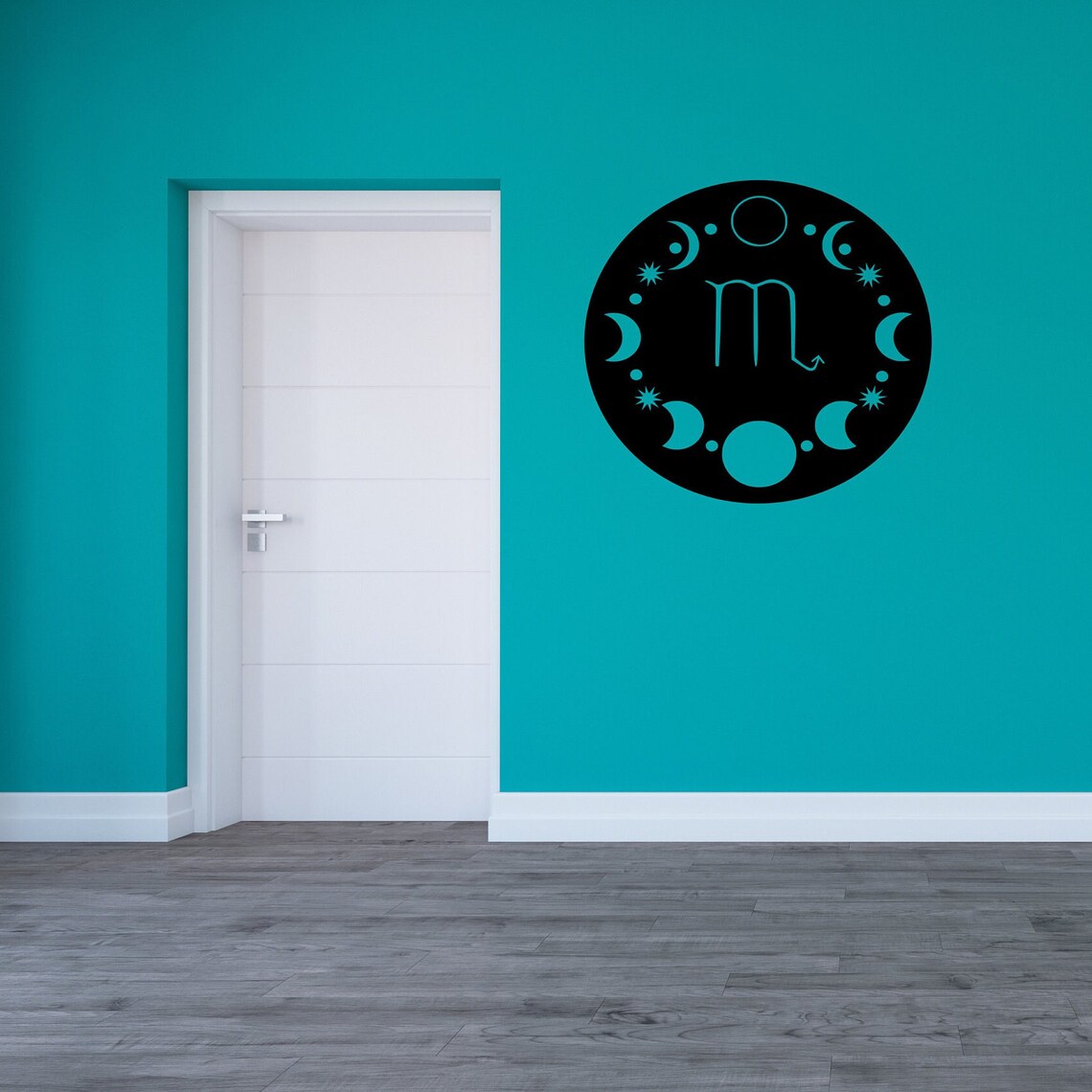 Scorpio Wall Art: Laser Cut Astrological Sign With Moon Phases - Etsy