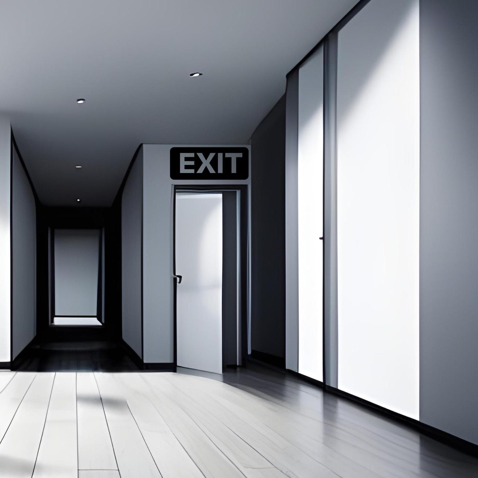 Horizontal EXIT Laser Cut Metal Sign - Etsy