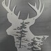 Brushed or Raw Steel Laser Art Deer Head Wall Artwork, Custom Laser ...