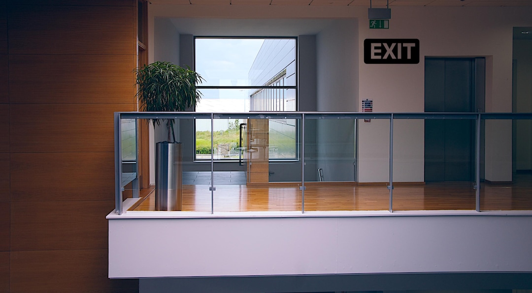 Horizontal EXIT Laser Cut Metal Sign, Stainless Steel, Brushed Steel or ...