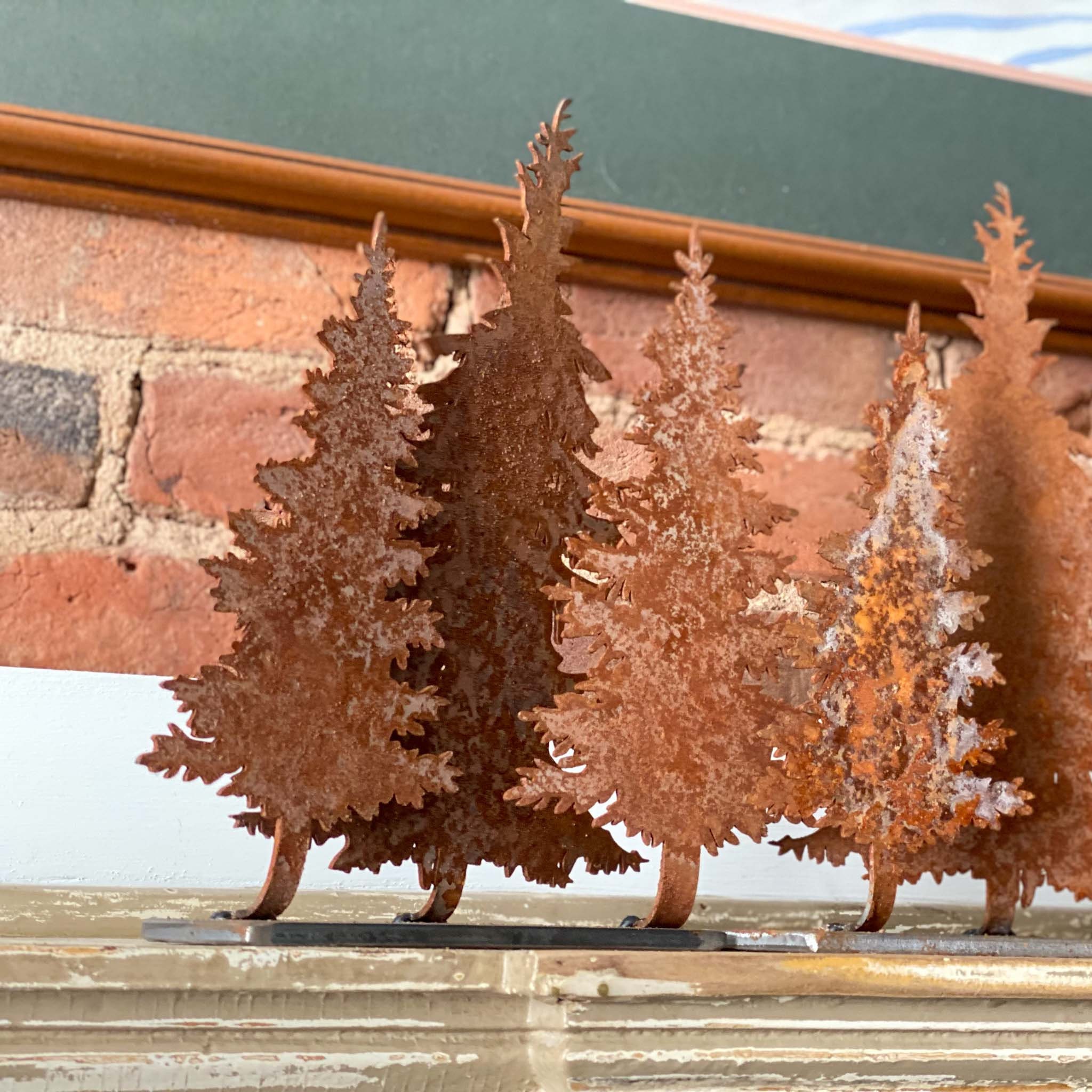 Rusted Metal Tree Decor: Laser Cut Rustic Home Accent - Etsy