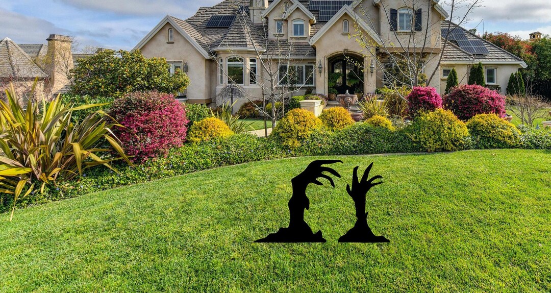 Evil Zombie Hands Yard Stakes for Halloween, Custom Laser Artwork for ...