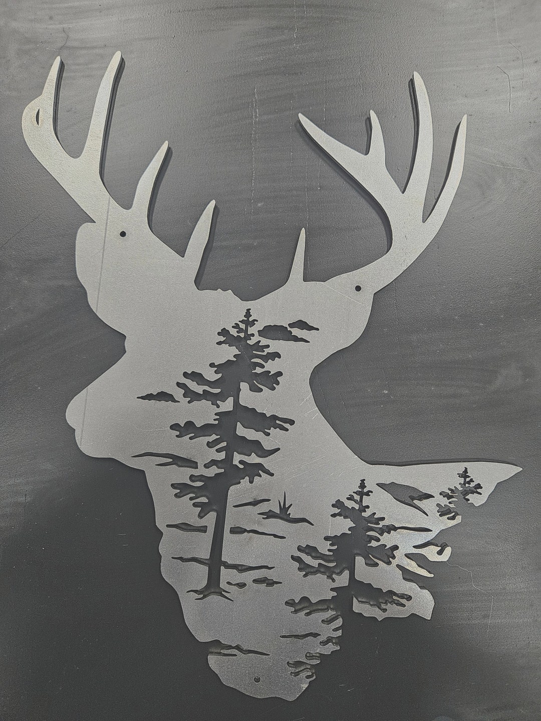 Laser Art Deer Head Wall Artwork, Custom Laser Artwork Powder Coat ...