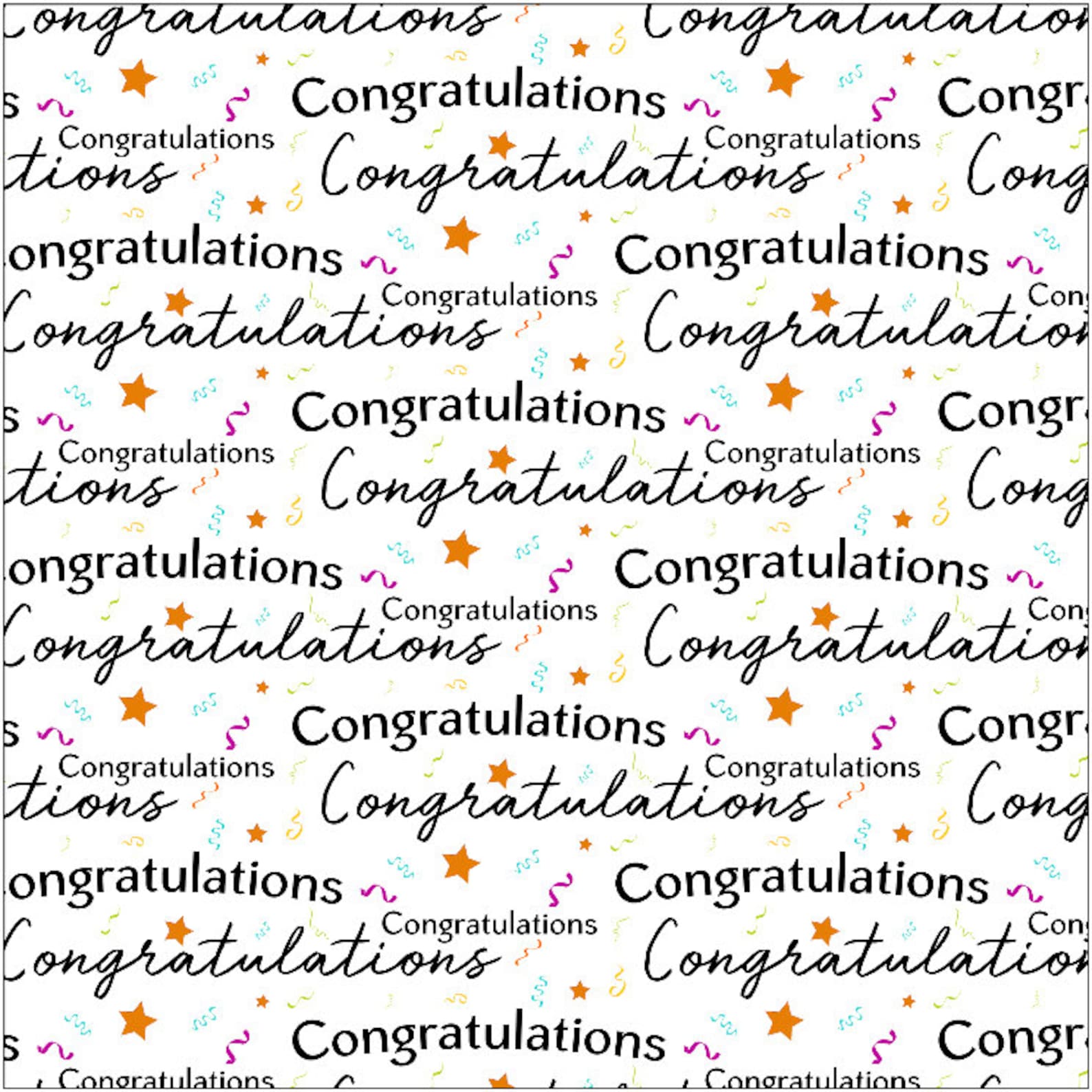Congratulations Wrapping Paper Sheets - 3 Sheets - 19" X 29" Each - Etsy