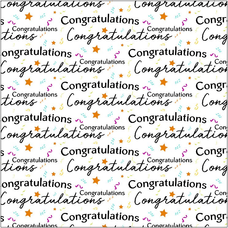 Congratulations Wrapping Paper Sheets - 3 Sheets - 19" X 29" Each - Etsy