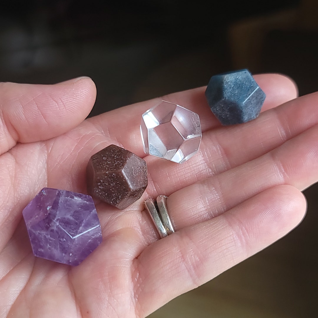 Mini Dodecahedron Carvings Aether or Universe Element of the Platonic ...