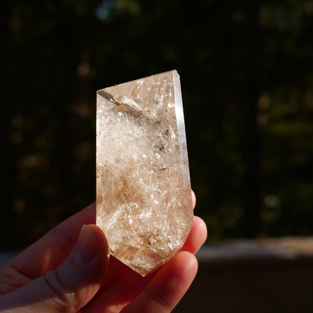 3.25″ Gold Rutilated Quartz Freeform, High-quality Crystal From Brazil ...