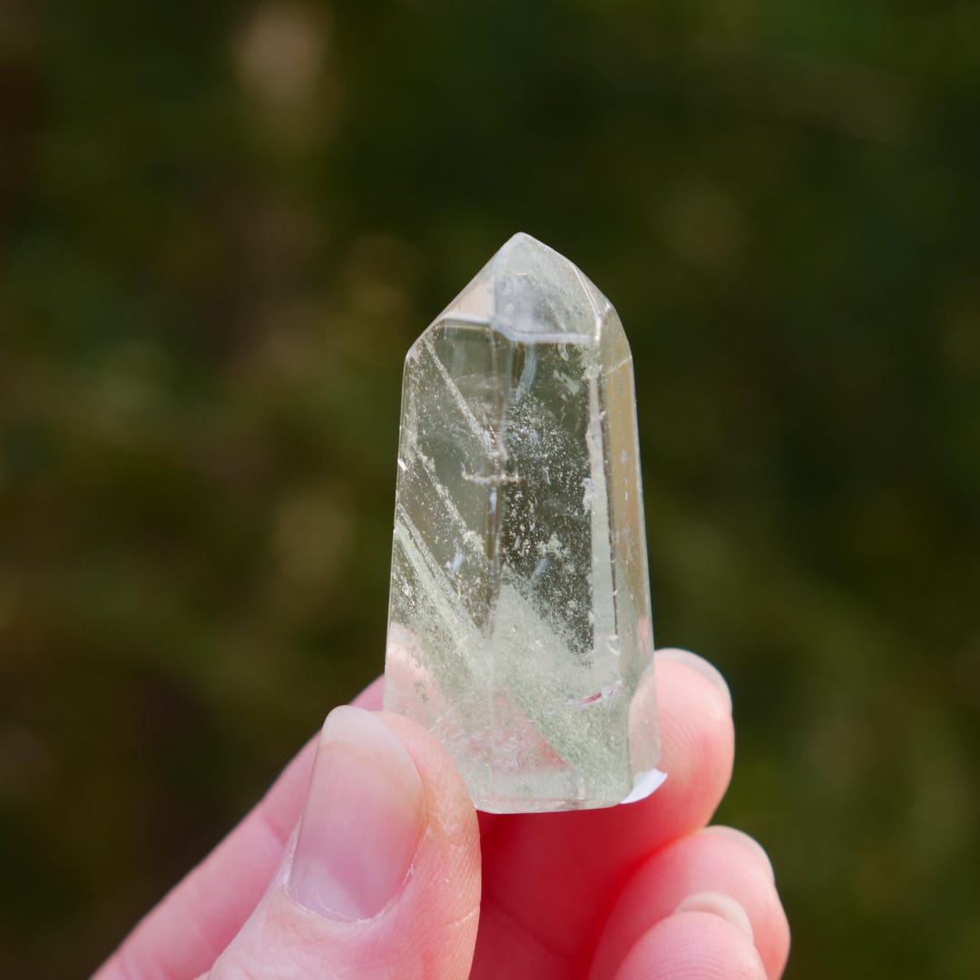 1.75″ Phantom Quartz With Green Chlorite Polished Crystal Point From ...