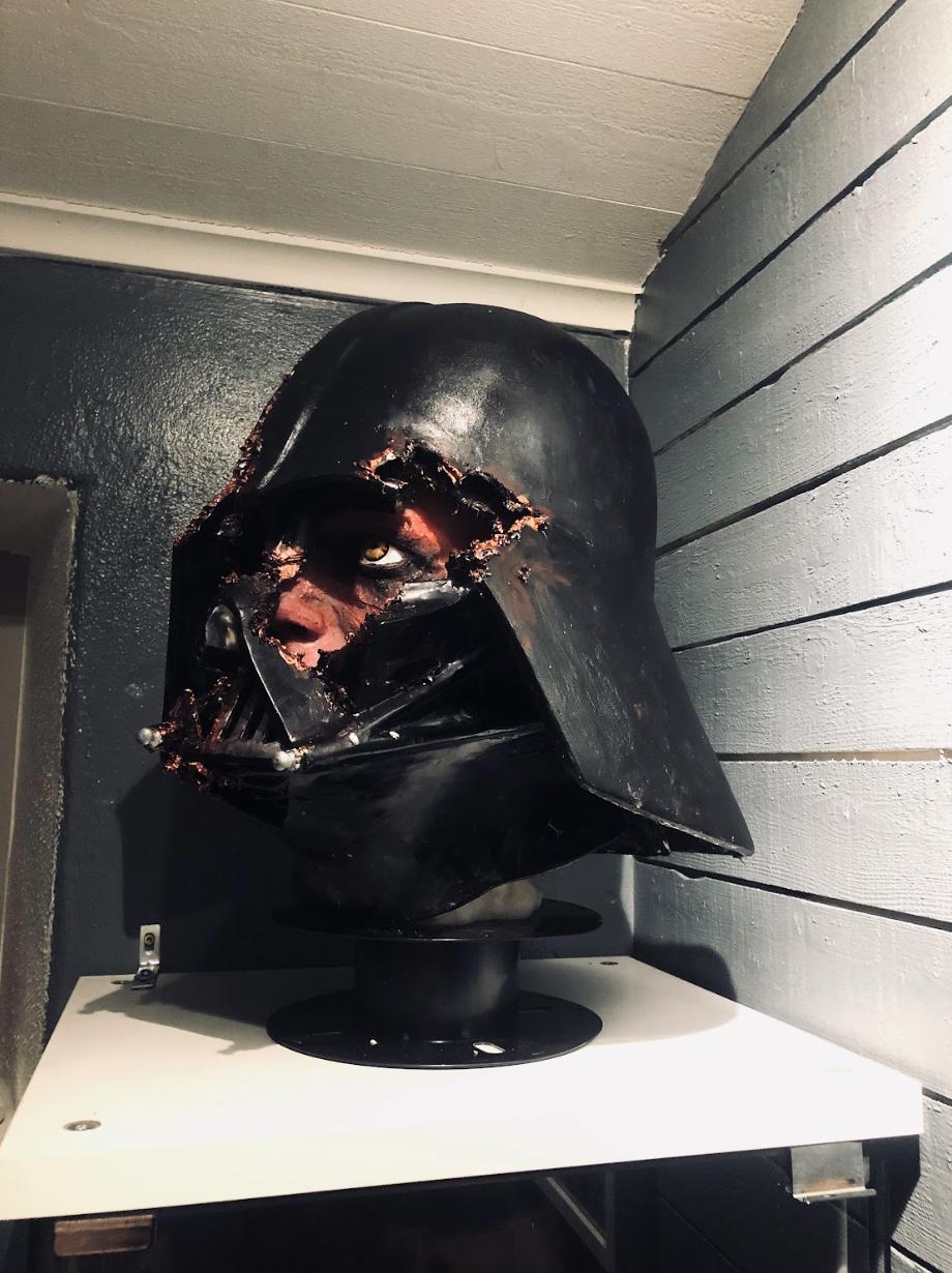 Darth Vader/anakin Skywalker Battle Damaged Mask life Size Bust - Etsy