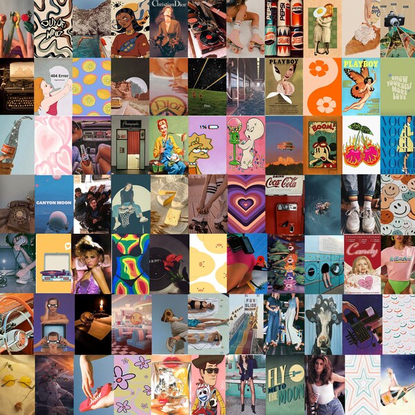 Retro Wall Collage Kit - Etsy