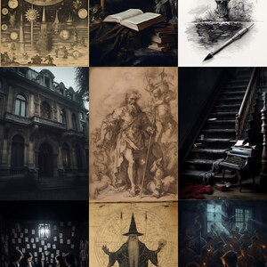 Dark Academia Aesthetic Wall Decor- 160pcs - Vintage Poster Wall ...