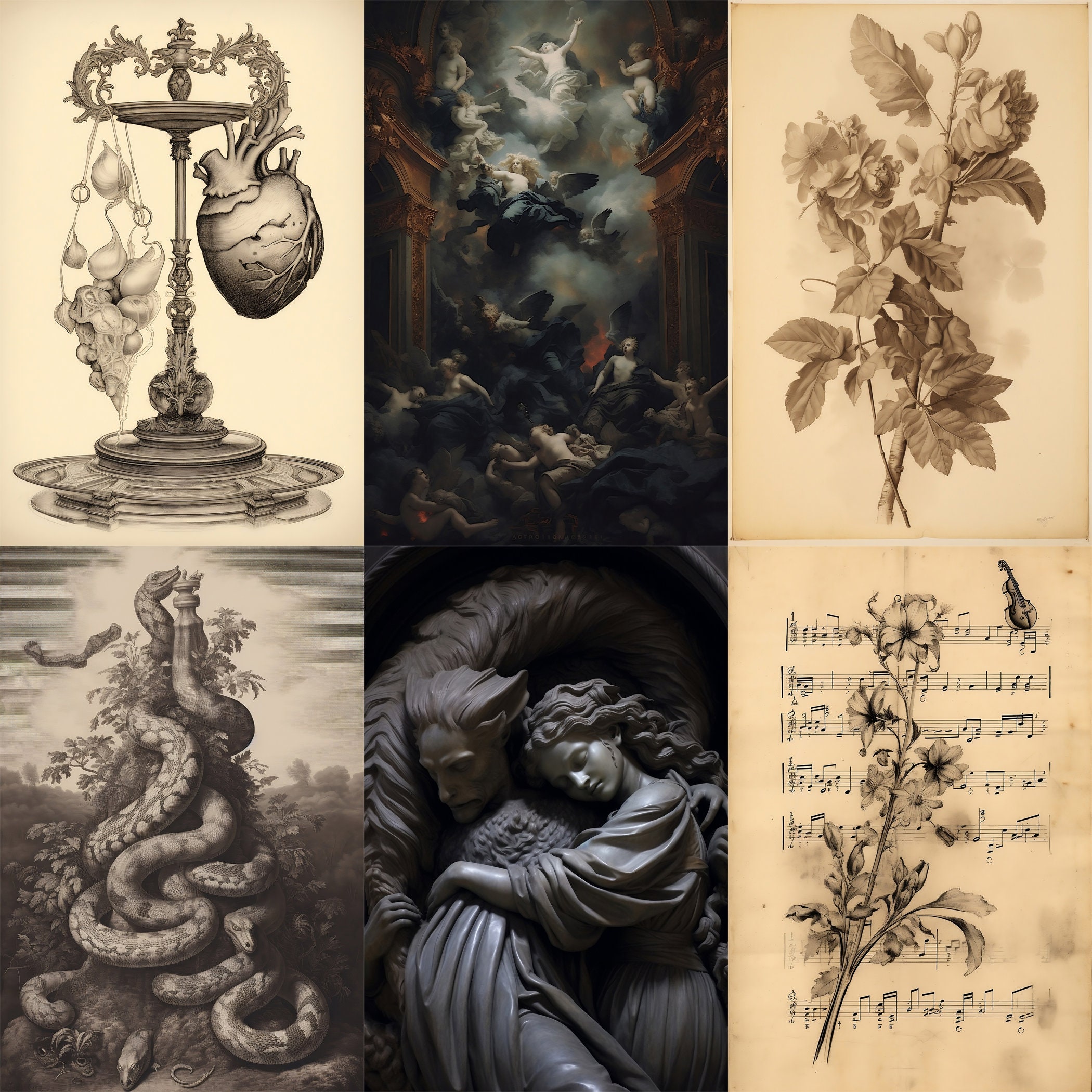 Dark Academia Aesthetic Wall Decor 160pcs Vintage Poster - Etsy UK