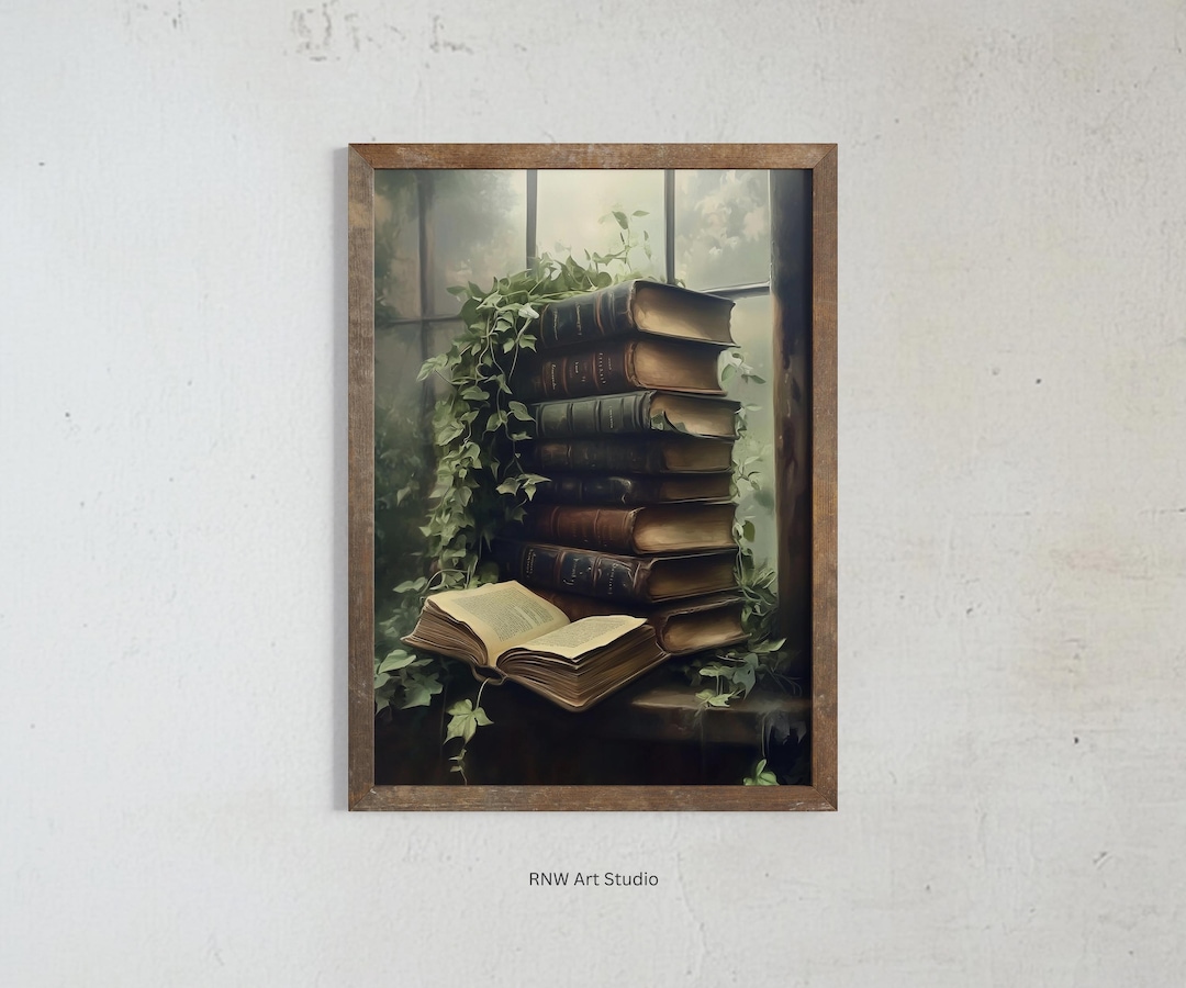 Rustic Botanical Library, Dark Aesthetic Art, Gothic Decor, Dark ...