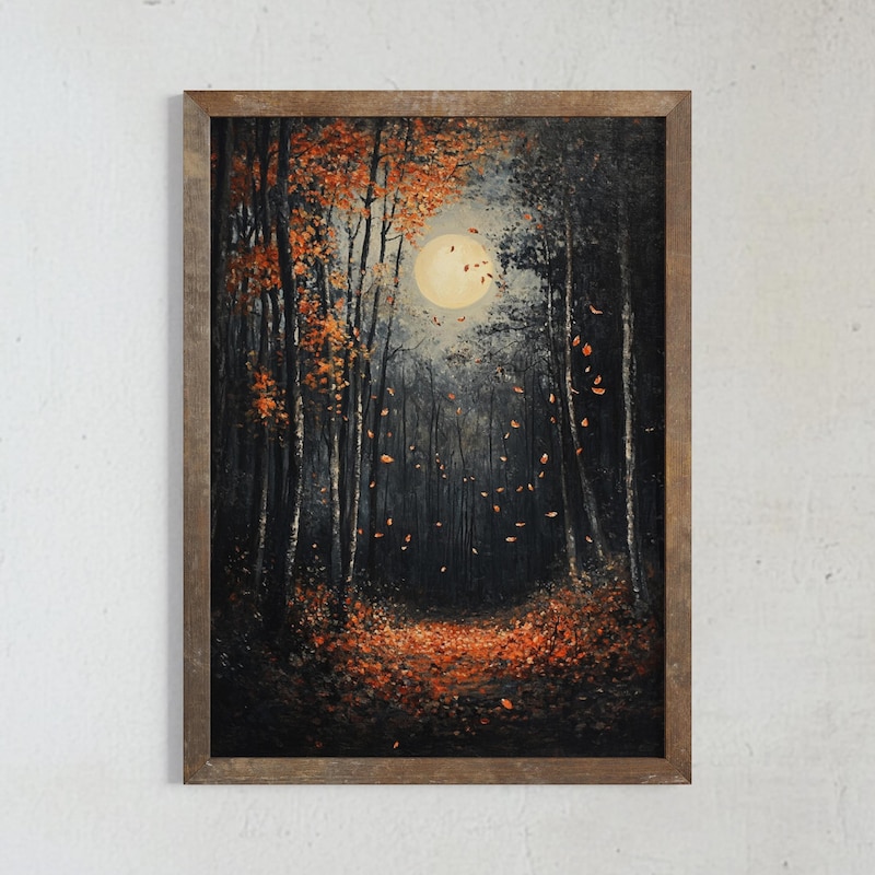 Full Moon Painting - Etsy