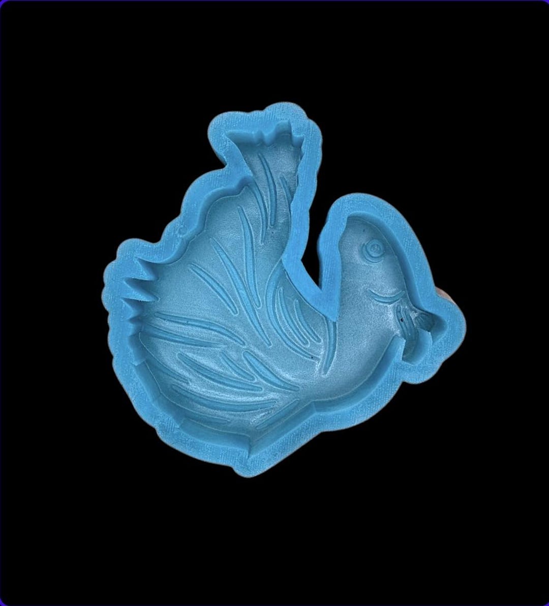 Betta Fish Mold, Freshie Mold for Soap Making, Candle Mold, Resin ...