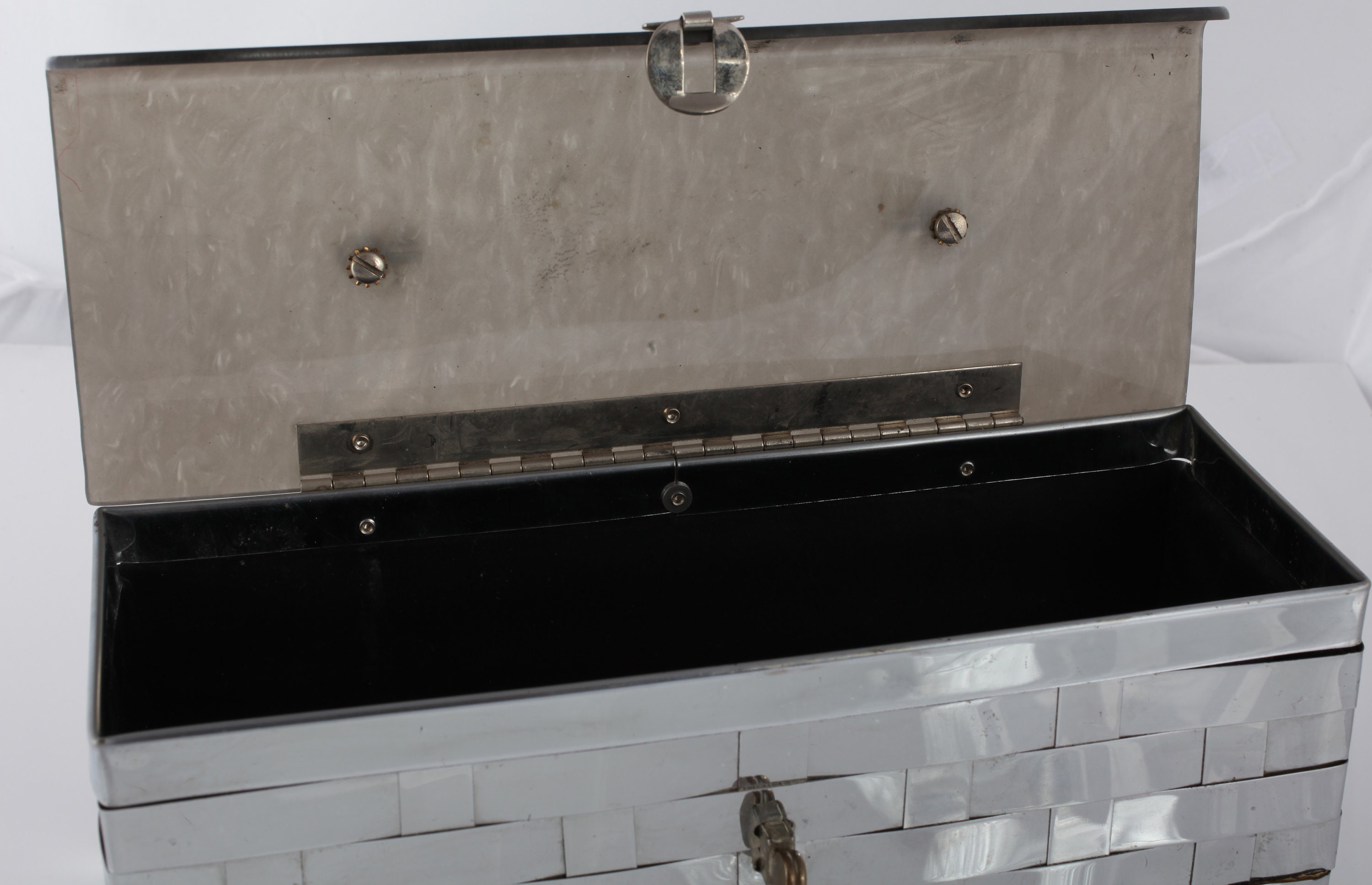 Vintage Dorsett & Rex 5th Avenue Style Woven Metal and Lucite Box Purse ...