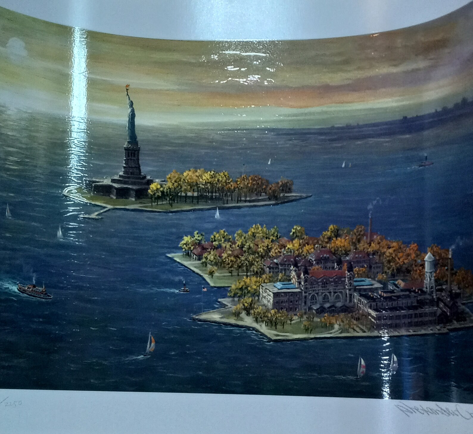 Ellis Island Fall Limited Edition Numbered Mixed Media Hand Signed ...