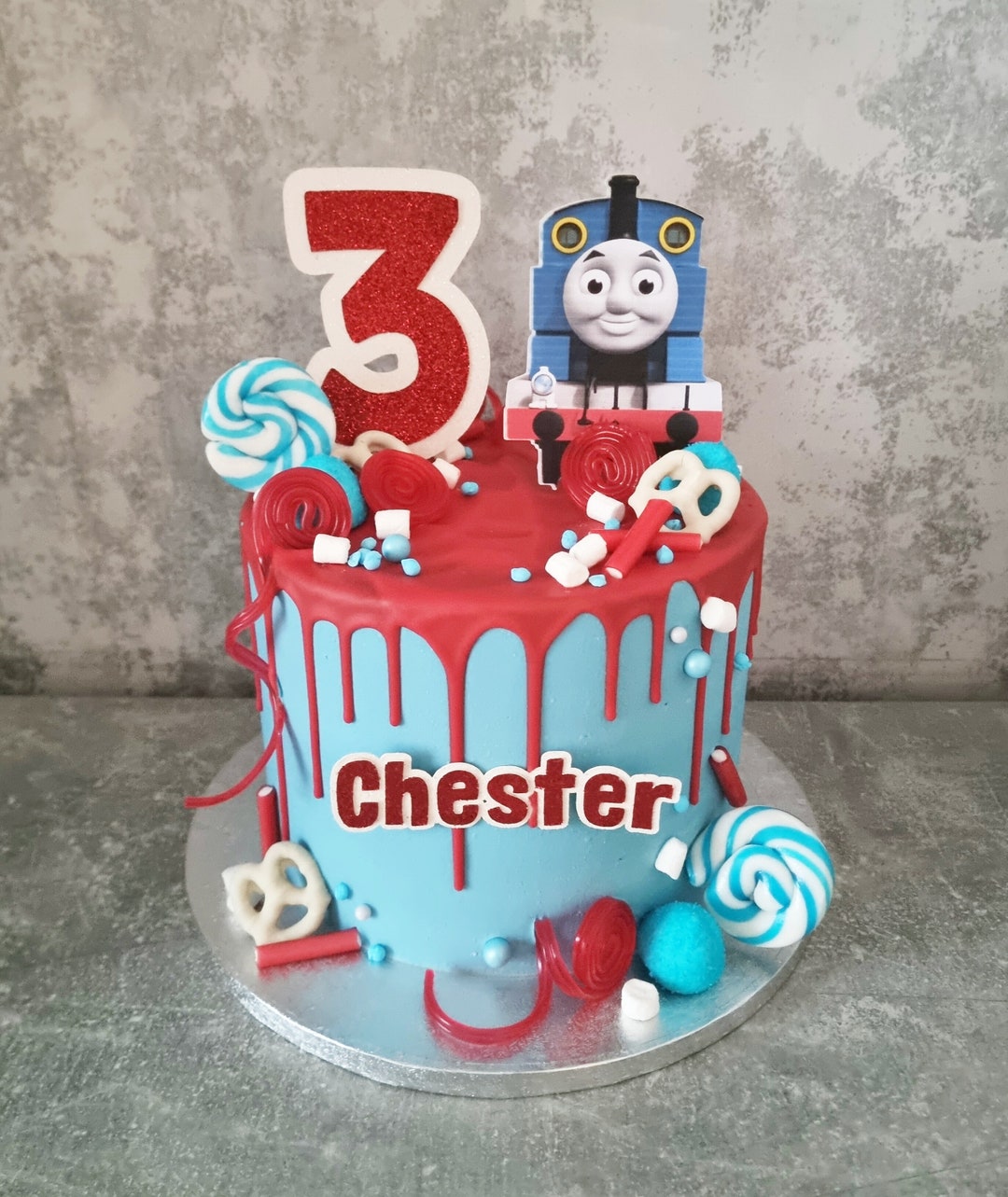 Thomas Themed Personalised Cake Topper Set - Etsy