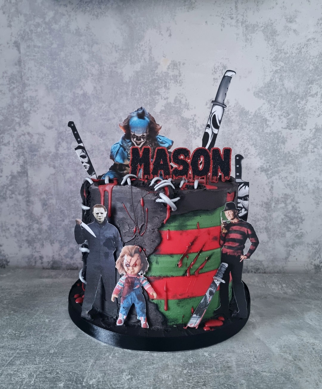 Horror Characters Cake Topper Set - Etsy